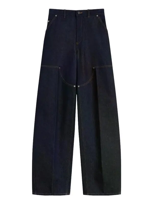 Givenchy Pleat-detail Panelled Jeans - Blue