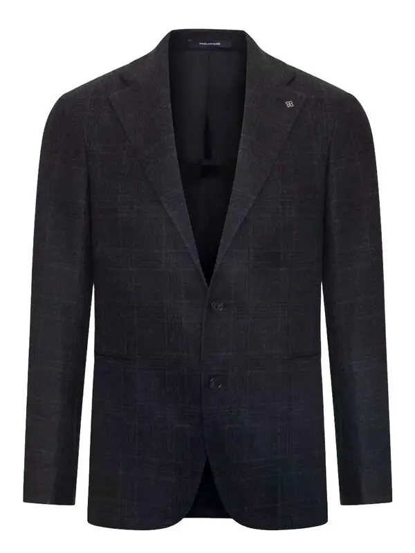 Tagliatore Vesuvio Check Wool Blazer - Grey
