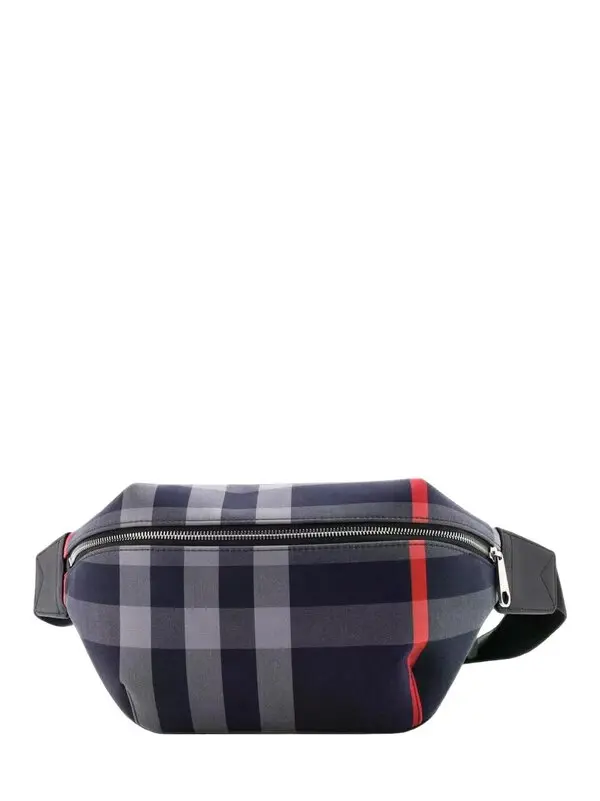 Burberry Sonny House Check Canvas Belt Bag - Blue