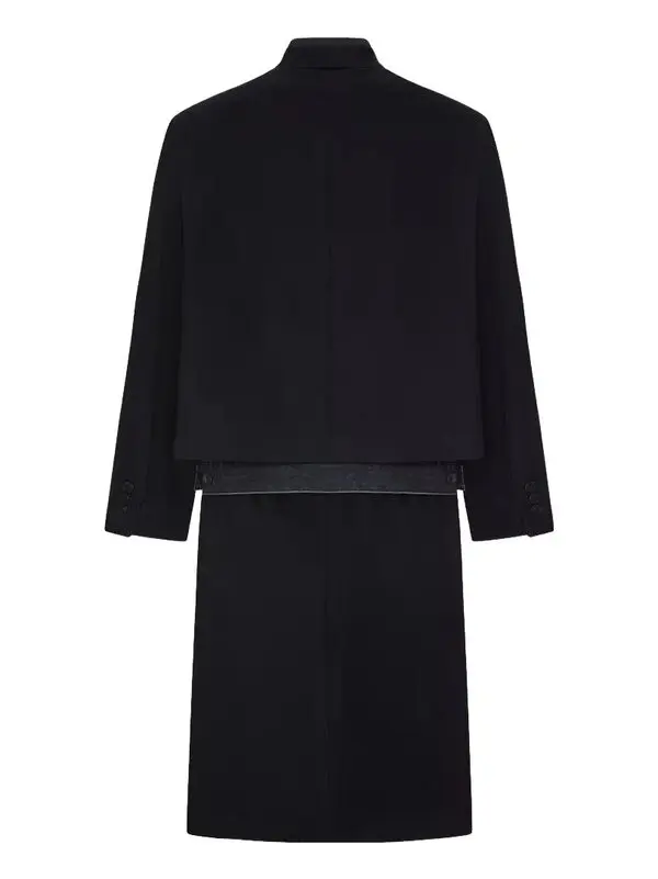 Sacai Layered-design Coat - Black