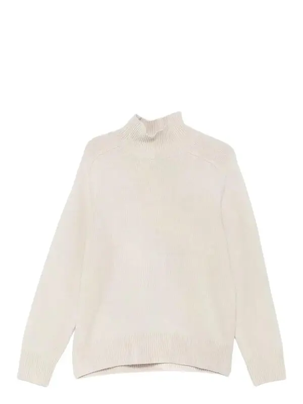 Soft Goat Long-sleeve Roll-neck Sweater - Neutrals