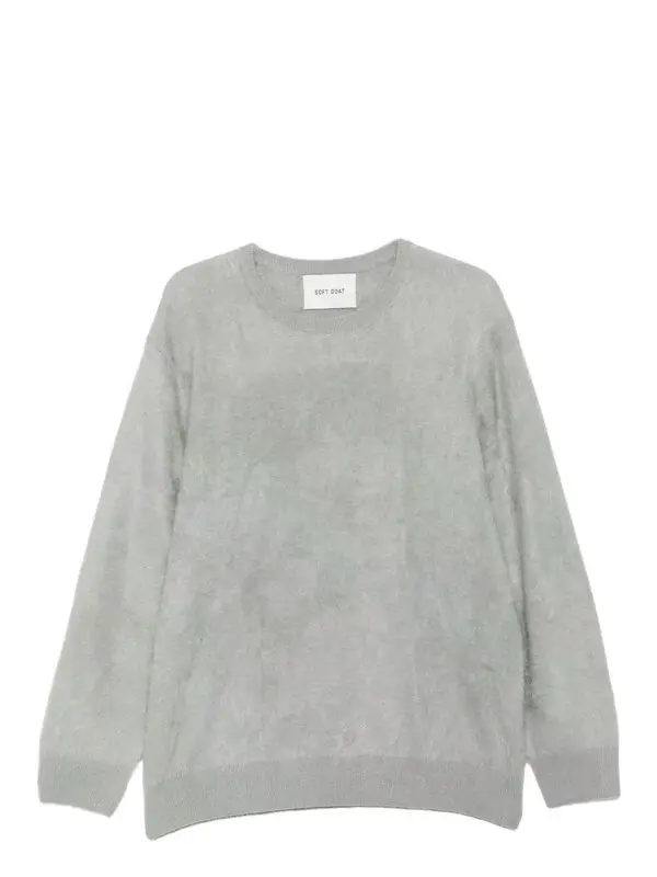 Soft Goat Brushed-knit Pullover - Grey