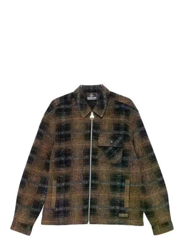 Barbour Check-pattern Zip-up Jacket - Brown