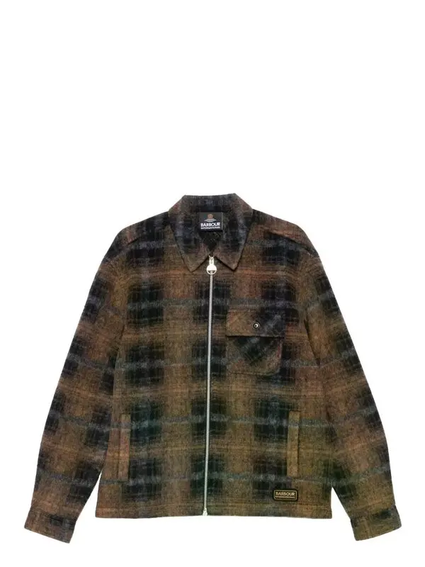 Barbour Check-pattern Zip-up Jacket - Brown