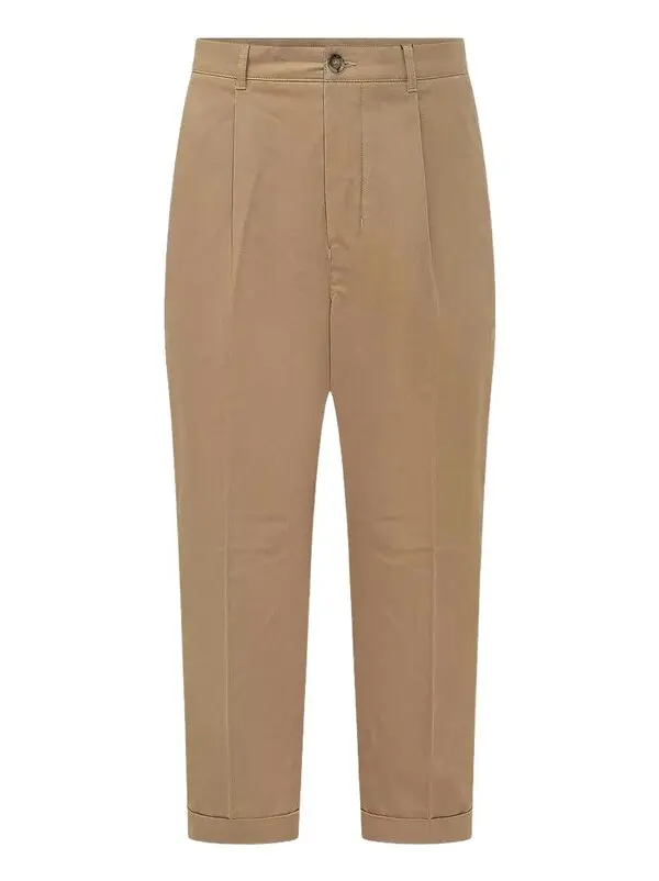 AMI Paris Cotton-carrot-oversized Trousers - Neutrals