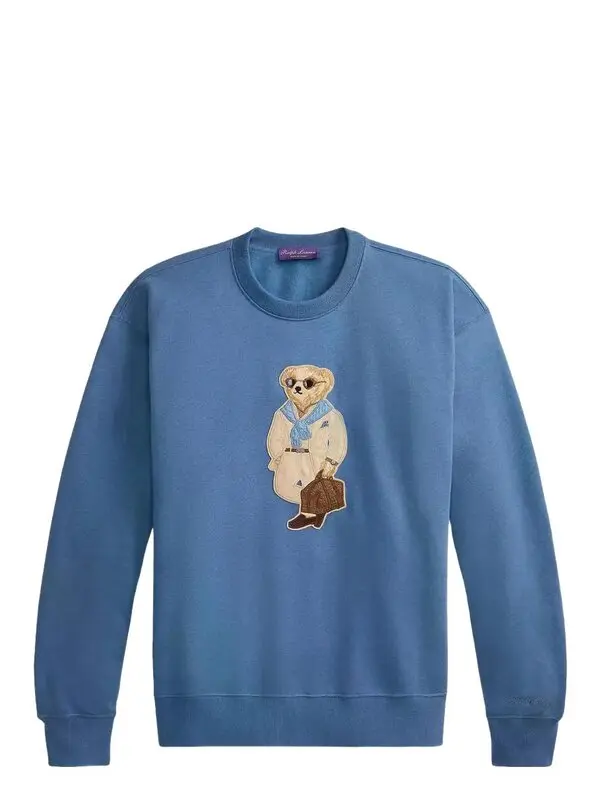 Ralph Lauren Purple Label Polo Bear Patch Sweatshirt - Blue