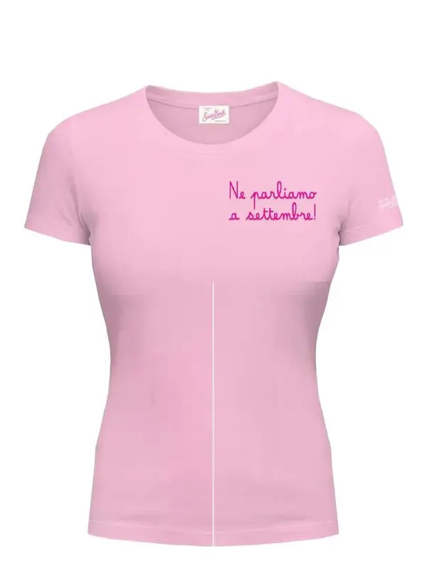 MC2 SAINT BARTH Esme" Chest Lettering T-shirt - Pink