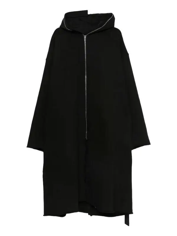 Rick Owens Gimp Wide Zip-up Hooded Coat - Black