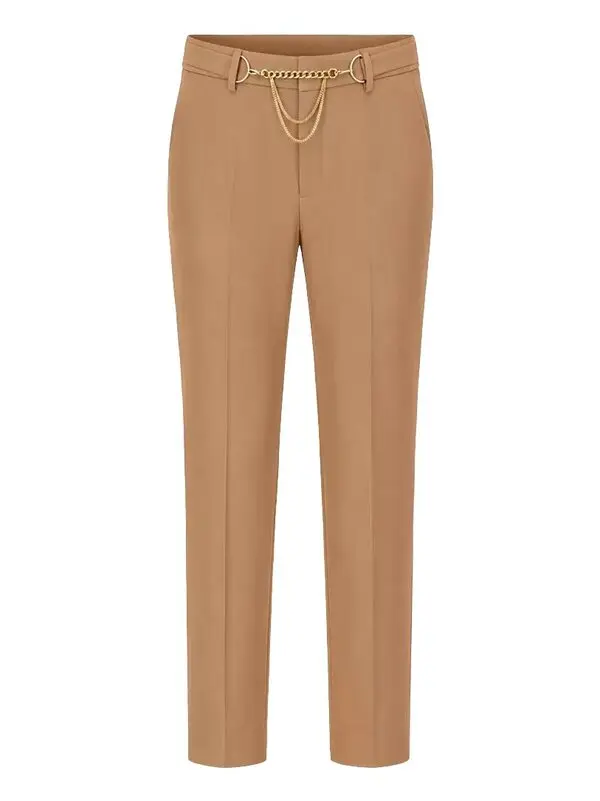 Liu Jo Chain-link Tailored Trousers - Neutrals