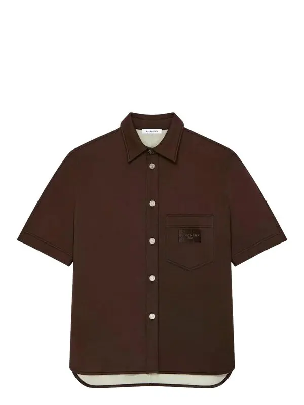 Givenchy Couture Seam Short-sleeve Shirt - Brown