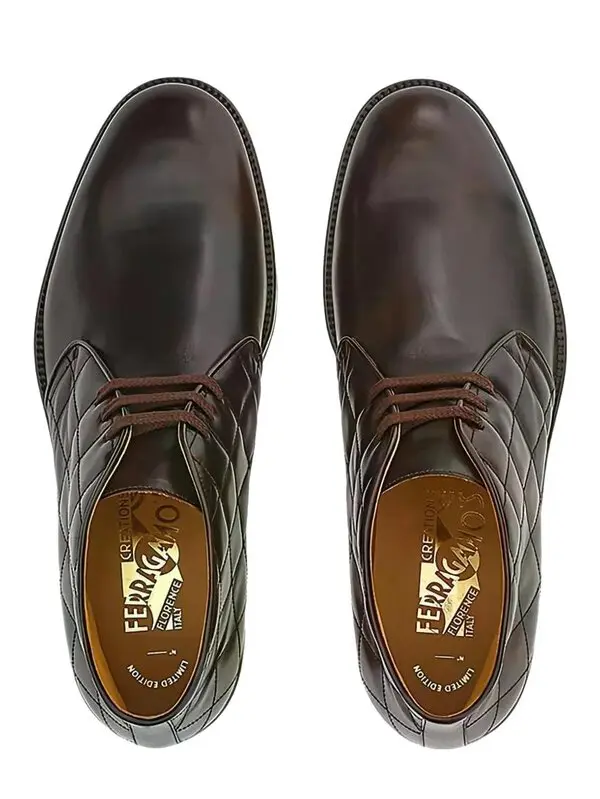 FERRAGAMO Quilted Leather Desert Boots - Brown