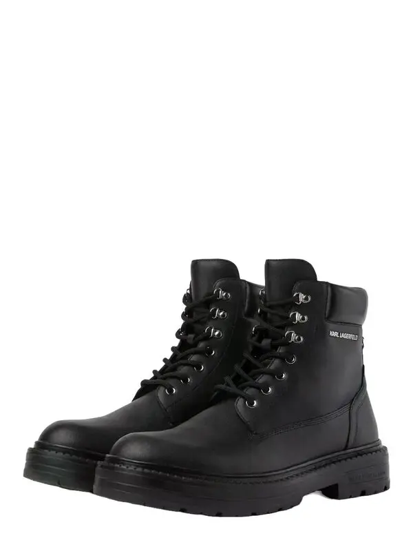 Karl Lagerfeld Miles Work Boots - Black