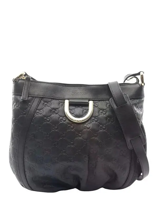 Gucci 2000-2015 Guccissima Abbey D Ring Crossbody Bag - Black