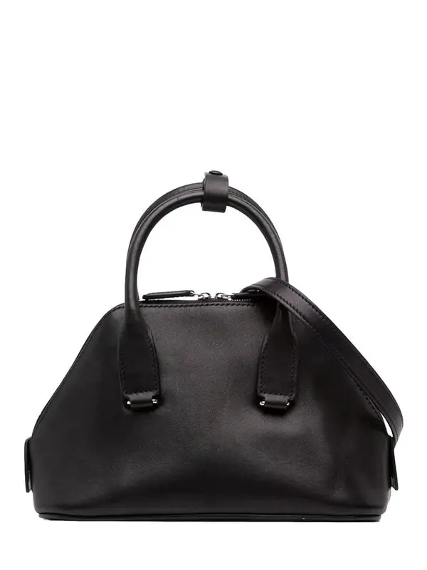 THE ROW 2010-2026 Mini Calfskin Devon Saddle Satchel - Black