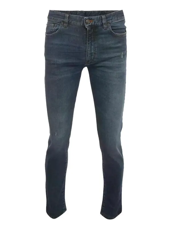 Zegna Distressed Slim-fit Jeans - Blue