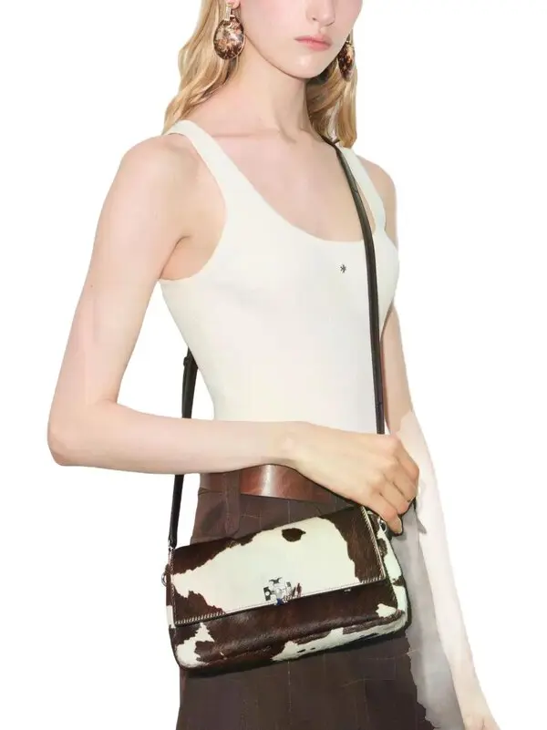 Tory Burch Small Charlie Calf-hair Shoulder Bag - Brown