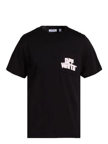 Off-White Cotton Printed T-shirt - Black