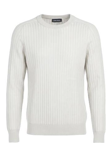 Herno Cotton Blend Ribbed Sweater - Grey
