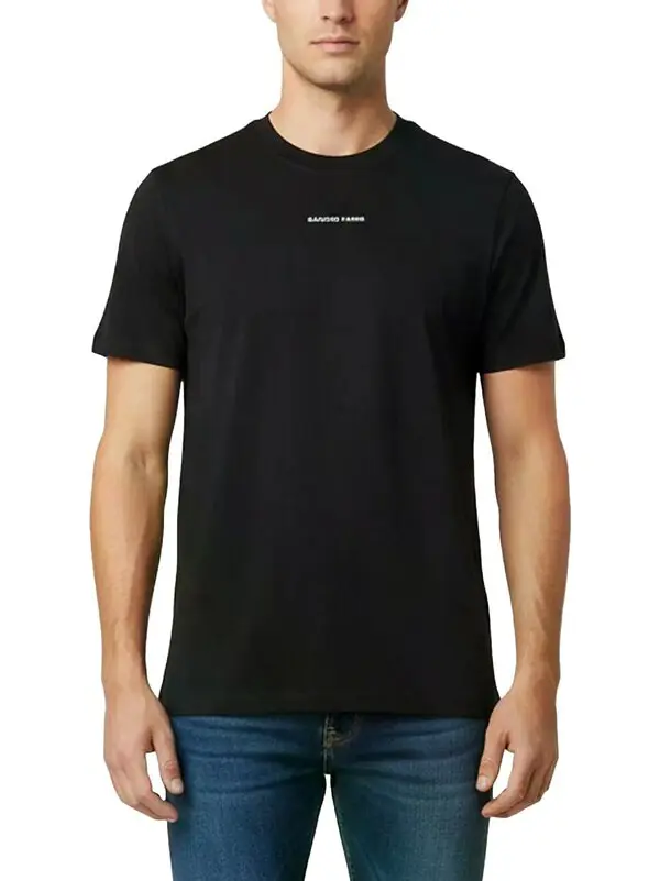 Sandro Logo-embroidered Crew-neck T-shirt - Black
