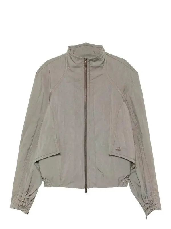 VIVIENNE WESTWOOD Orb-embroidered Zip-up Jacket - Grey