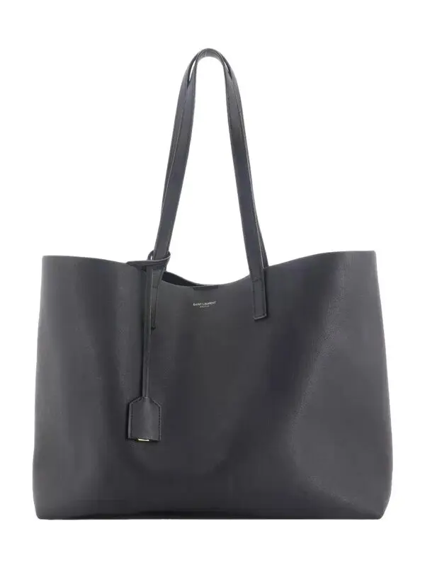 Saint Laurent Shopper Leather Large Tote Bag - Black