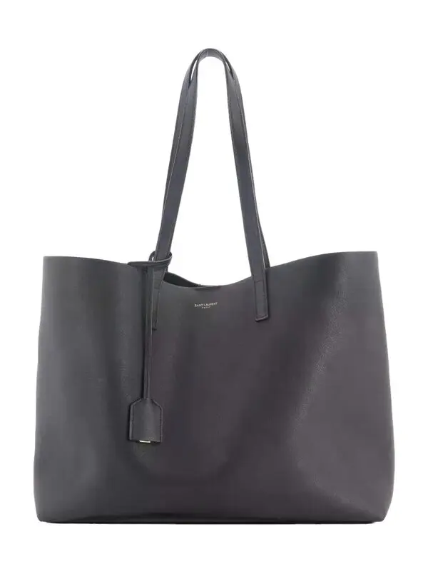 Saint Laurent Shopper Leather Large Tote Bag - Black