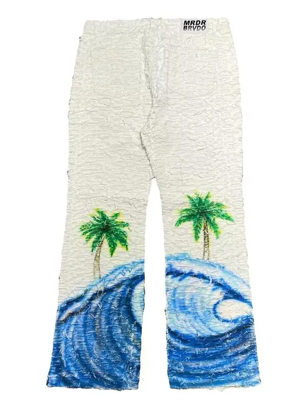 WHO DECIDES WAR Farley Hill Husk Straight-leg Jeans - White