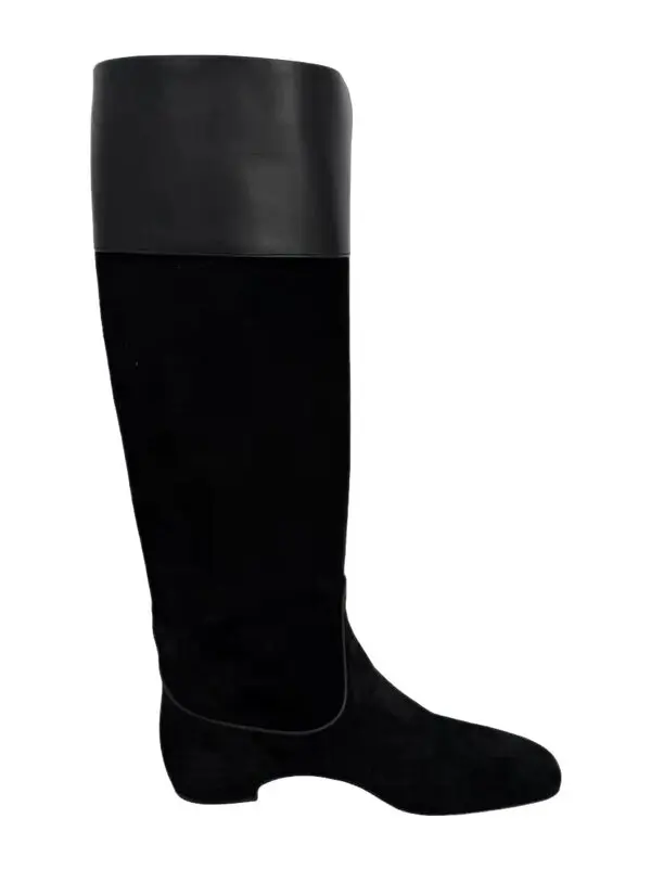 ROGER VIVIER Almond-toe Knee-high Boots - Black