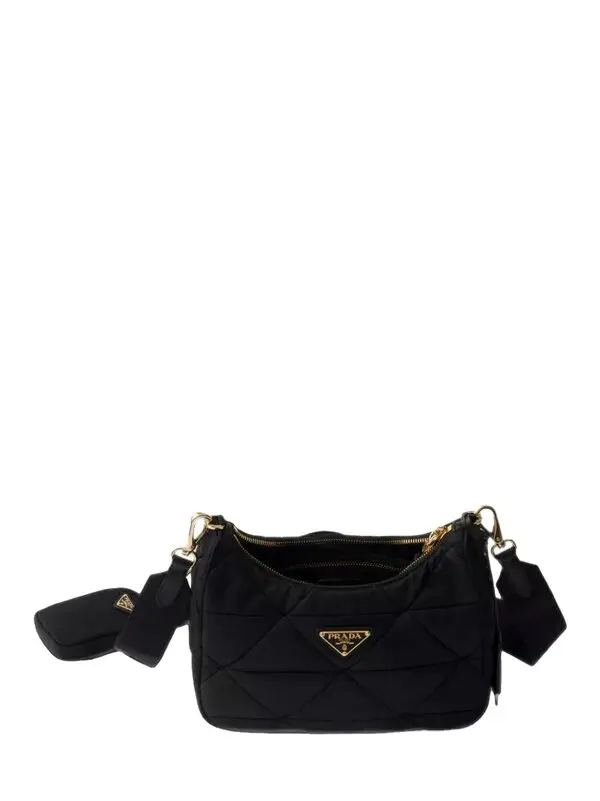 Prada Quilted Re-nylon Shoulder Bag - Black
