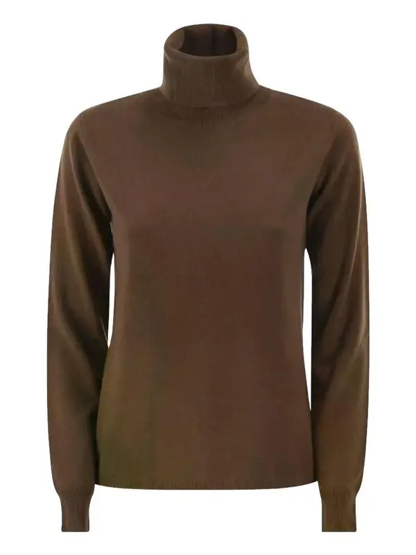Max Mara Roll-neck Fine-knit Sweater - Brown