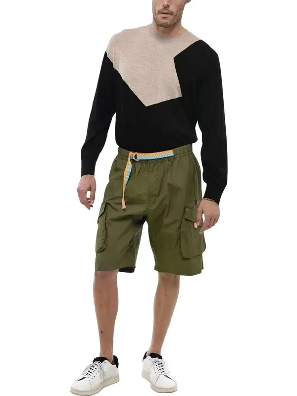 COUNTY OF MILAN Belted Cargo Shorts - Green