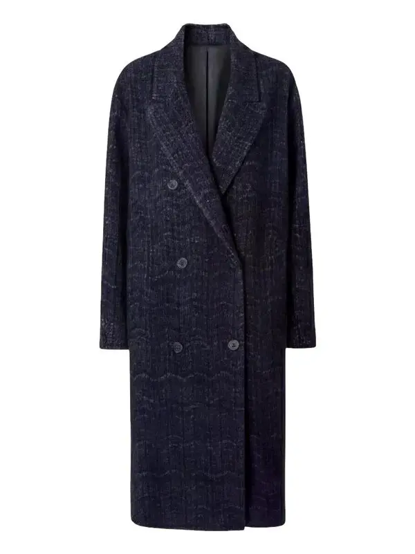 Missoni Double-breasted Cashmere And Viscose Coat - Blue