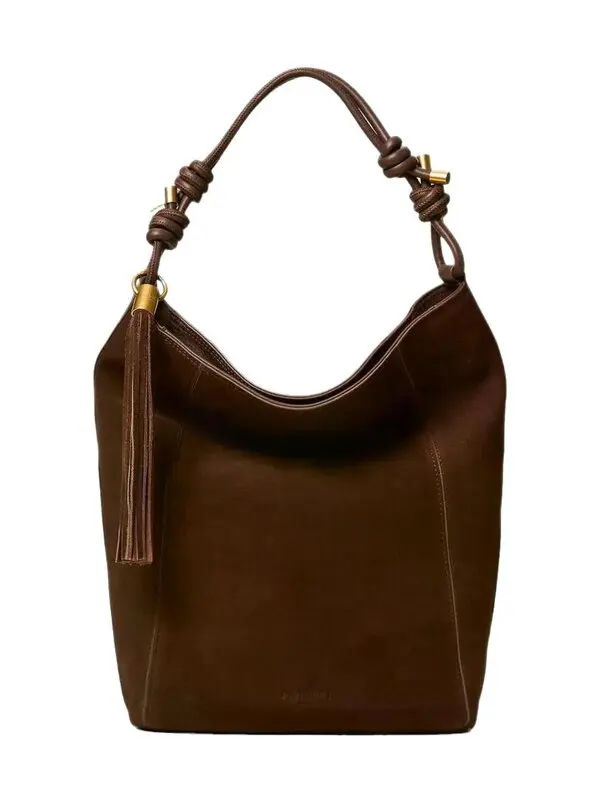 TWINSET Suede Bucket Bag - Brown