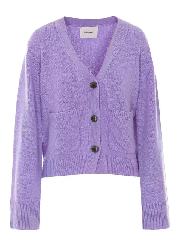LISA YANG Danni Cashmere Cardigan - Purple