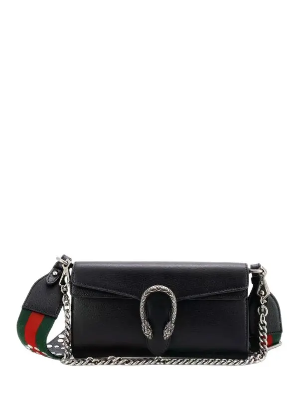Gucci Dionysus East-west Flap Bag Leather Shoulder Bag - Black