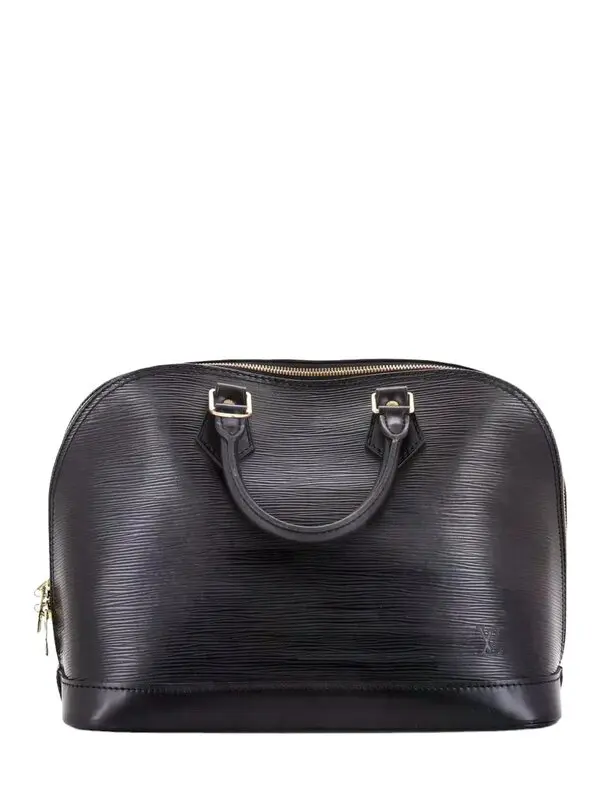 LOUIS VUITTON Alma Epi Leather Pm Satchel - Black
