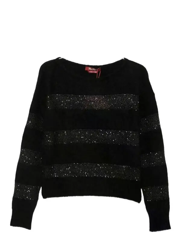 Max Mara Sequin-embellished Sweater - Black