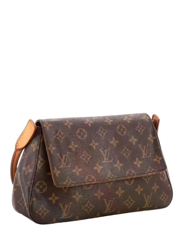 LOUIS VUITTON Looping Handbag Monogram Canvas Mini Satchel - Brown