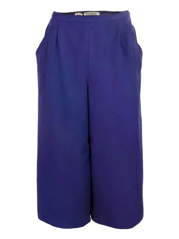 Gianfranco Ferre Pleated Cropped Trousers - Blue