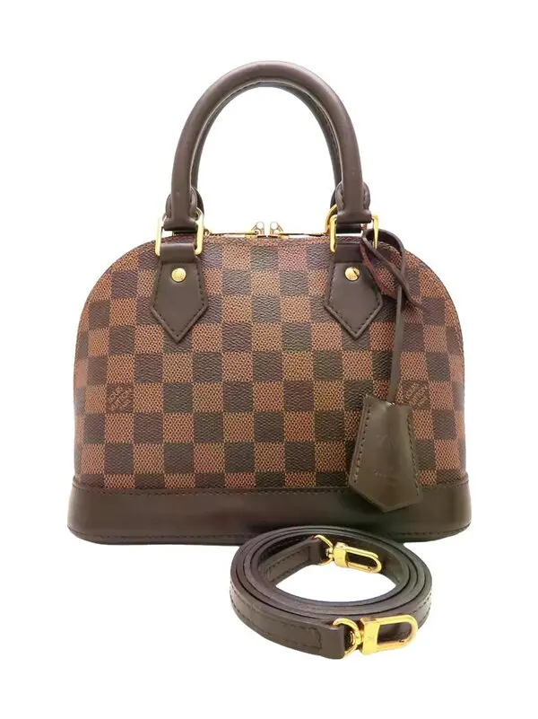 LOUIS VUITTON 2013 Damier Ebene Alma Bb Satchel - Brown