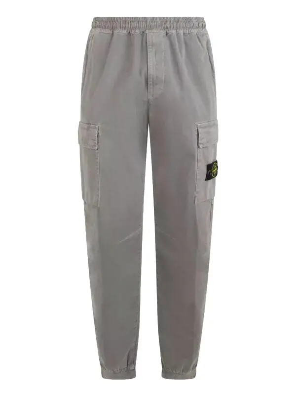 Stone Island Stretch Organic Broken Twill Cotton 'old' Effect - Grey