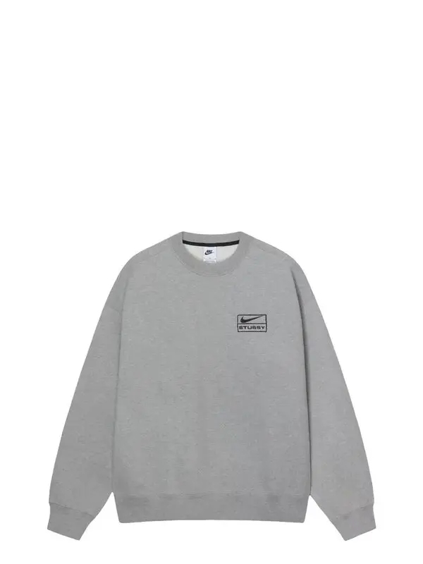 Nike X Stüssy Logo-embroidered Sweatshirt - Grey