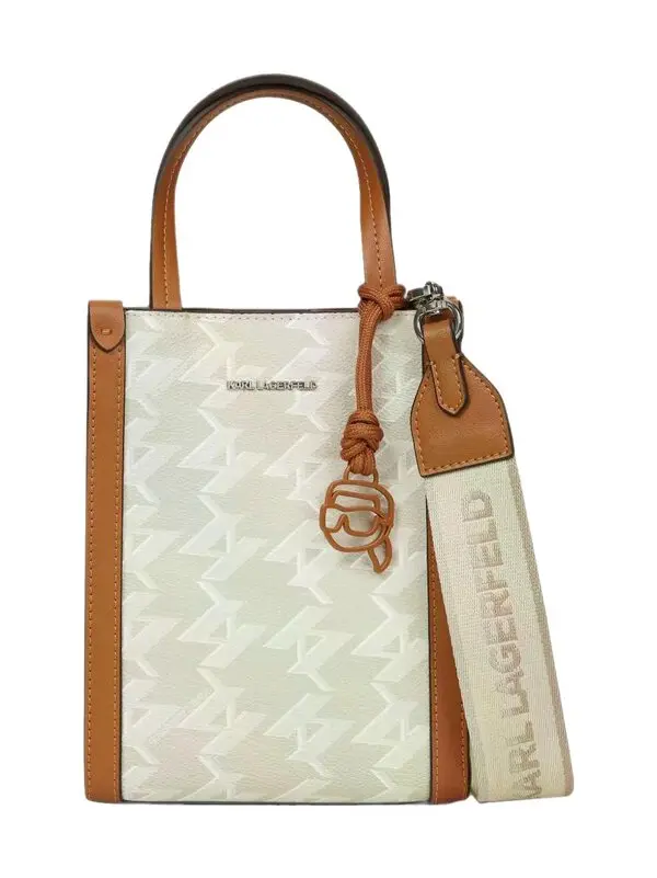 Karl Lagerfeld Ikon Monogram Ns Sm Tote - Neutrals