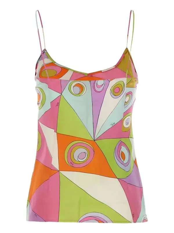 Emilio Pucci Occhi Vivara-print Camisole Top - Pink