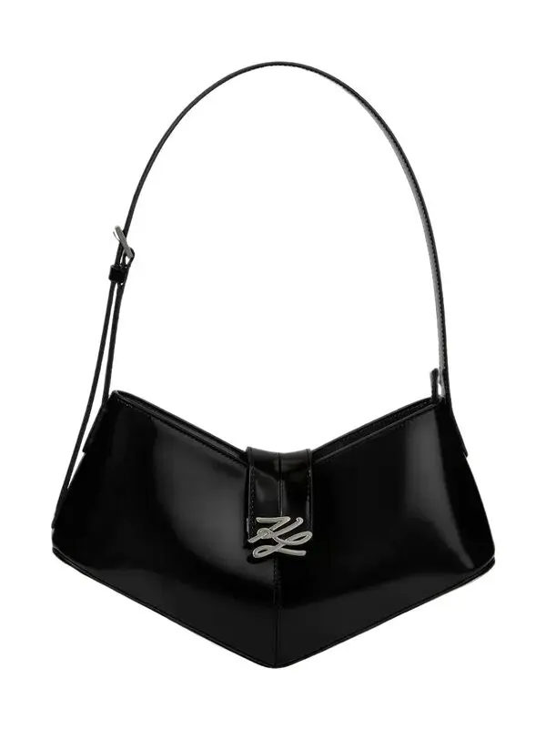 Karl Lagerfeld K/autograph Leather Shoulder Bag - Black