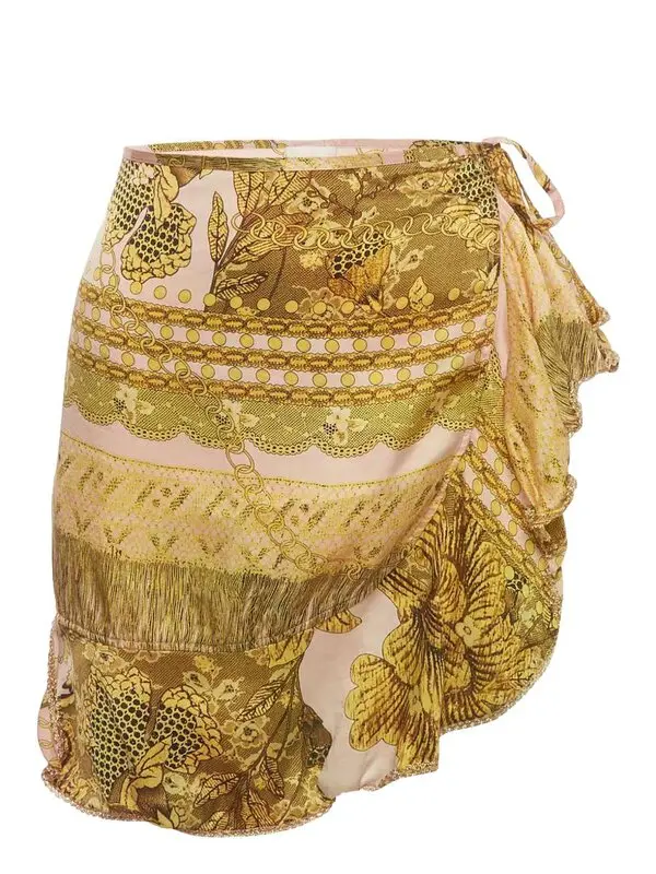 La Perla Floral-print Wrap Skirt - Pink