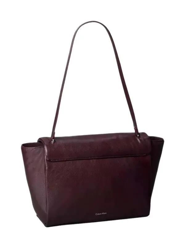 Calvin Klein Logo-plaque Foldover Shoulder Bag - Red