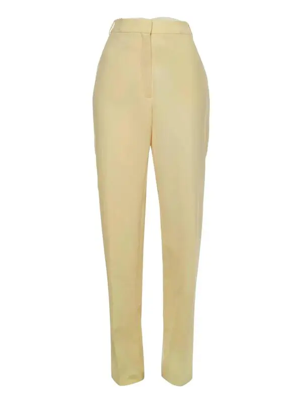 Attico Crepe Straight-fit Trousers - Yellow