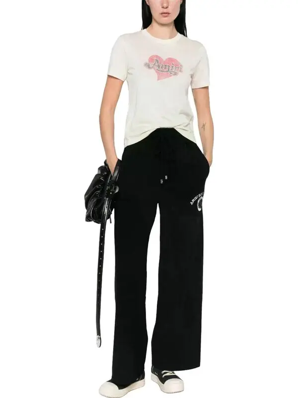 Amiri Heart Logo-print T-shirt - Neutrals