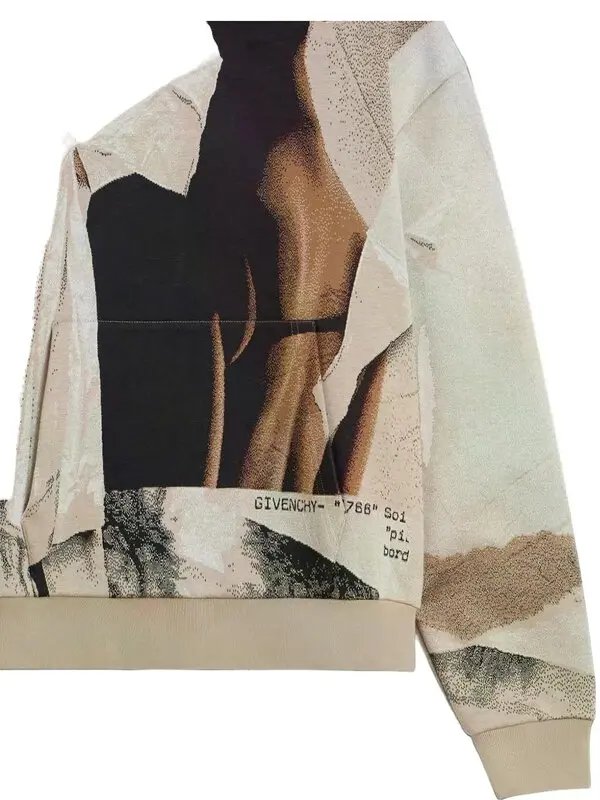 Givenchy Ripped Papers Jacquard Hoodie - Neutrals